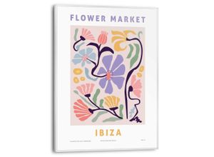 8714597639407 - Bild IBIZA FLOWER MARKET (BHT 30x40x2 cm) BHT 30x40x2 cm bunt Kunstdruck Gemälde Wandbild