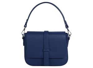 4262427391918 - Umhängetasche SAMANTHA LOOK Damen Gr B H T 21cm x 16cm x 6cm onesize blau Leder clean Taschen echt Leder Made in Italy