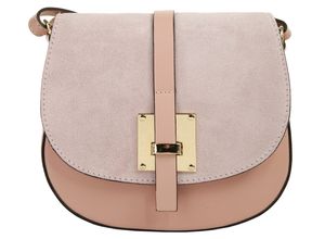 4260405129188 - Umhängetasche CLUTY Damen Gr B H T 22cm x 20cm x 6cm onesize rosa Leder beschichtet Taschen echt Leder Made in Italy