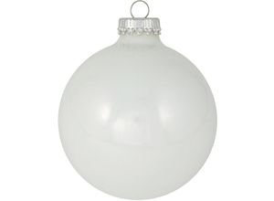 0024762781069 - Weihnachtsbaumkugel KREBS GLAS LAUSCHA CBK78106 Weihnachtsdeko Christbaumschmuck Christbaumkugeln Glas weiß Ø8cm Glas Weihnachtsbaumkugeln Weihnachtsbaumkugeln