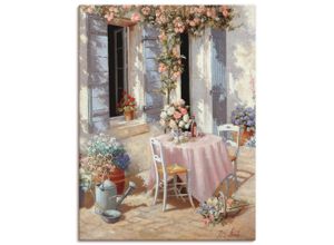 4055327479912 - Wandbild ARTLAND Einladung Bilder Gr B H 30 cm x 40 cm Leinwandbild Garten Hochformat 1 St weiß Bild Poster Bilder als Leinwandbild Wandaufkleber oder in versch Größen