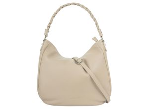 4260543062606 - Henkeltasche SAMANTHA LOOK Damen Gr B H T 34cm x 31cm x 10cm onesize beige Leder leicht glänzend unifarben Taschen echt Leder Made in Italy