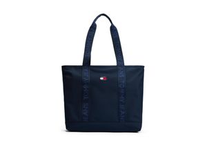 8721185108290 - Tragetasche TOMMY JEANS TJW DAILY TOTE Damen Gr B H T 47cm x 32cm x 18cm blau (navy) Textil Taschen Damen Umhängetasche Schultertasche mit logobedrucktem Trageriemen