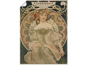4058661215789 - Wandbild ARTLAND Plakat für F Champenois 1897 Bilder Gr B H 45 cm x 60 cm Poster Ausstellungsplakate 1 St grün Bild Poster Bilder als Alubild Leinwandbild Wandaufkleber oder in versch Größen