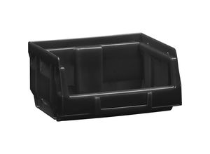 4061753295354 - Sichtlagerkasten aus Polyethylen LxBxH 90 x 105 x 54 mm schwarz VE 50 Stk kaiserkraft