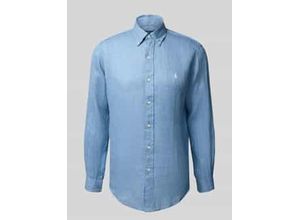3616853863562 - Regular Fit Leinenhemd mit Button-Down-Kragen