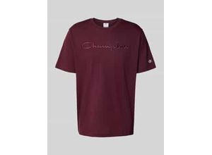 8054041937490 - T-Shirt mit Logo-Stitchings und Rundhalsausschnitt