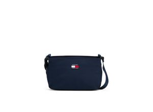 8721185099703 - Schultertasche TOMMY JEANS TJW DAILY SHOULDER BAG Damen Gr B H T 23cm x 145cm x 8cm blau (navy) Textil unifarben Taschen Damen Umhängetasche Freizeittasche mit Logo-Schriftzug