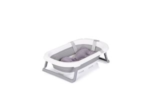 3800931064471 - Babywanne Isla mit Badekissen faltbar integrierter Wasserablauf grau