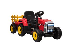 4255633539083 - Elektrischer Traktor mit Anhänger Kinder Aufsitztraktor mit Fernbedienung Kinder Elektroauto mit MP3 Funktion Kinderfahrzeug mit Scheinwerfer