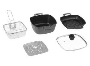 4052916657768 - SILVERCREST® Aluguss-Multifunktions-Set zum Kochen Grillen Schmoren Frittieren und Dünsten
