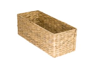 4010537372705 - 37270 Aufbewahrungskorb Badezimmer Korb geflochten aus Wasserhyazinthe Seegras 38 x 15 x 14 cm - HMF