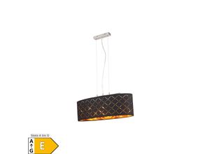 4059157204645 - Etc-shop - Hängeleuchte led Pendellampe Hängelampe Pendelleuchte Wohnzimmerlampe Metall schwarz goldfarben Deckenlampe 3x E27 led HxLxB 140x65x25