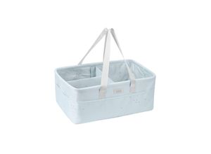 3800171220415 - Kikkaboo Wickeltasche Korb Windelorganizer faltbar Griffe abnehmbare Trennwand hellblau