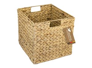4010537372408 - HMF Aufbewahrungskorb Korb geflochten aus Wasserhyazinthe Seegras passend für Kallax 32 x 345 x 32 cm