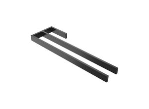 4260642311834 - kalb Handtuchhalter Jörn mit zwei Stangen für Waschtisch schwarz Aluminium Länge 400mm Höhe 25mm Tiefe 120mm