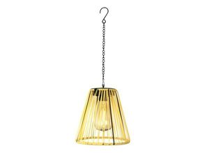4036812128362 - Solar LED Hängeleuchte Gelb Ø 18 x H 185 cm Garten Lampe wetterfest