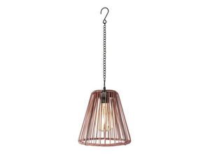 4052304262963 - Solar LED Hängeleuchte Braun Ø 18 x H 185 cm Garten Lampe wetterfest