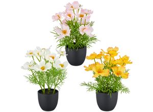 4064118326106 - Kunstpflanze CREATIV GREEN Cosmea bunt H22cm Kunststoff Kunstpflanzen mit farbenfrohen Blüten