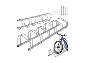 4061173282491 - tectake® Fahrradständer aus rostfreiem Stahl Boden- und Wandmontage von beiden Seiten befahrbar