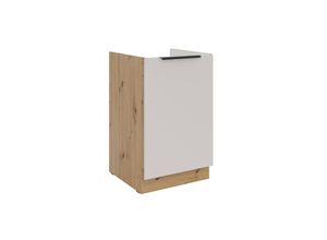 4255832102255 - Küchen Spülenunterschrank 50 cm Küche SOLANO Kaschmir beige Schwarz Küchenzeile 4255832102255 - Küchen Spülenunterschrank 50 cm Küche SOLANO Kaschmir beige Schwarz Küchenzeile