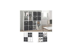 4066731034567 - Raumteiler Bücherregal Standregal 16 Fächer Weiß Karree Faltboxen Regal Vicco 4066731034567 - Raumteiler Bücherregal Standregal 16 Fächer Weiß Karree Faltboxen Regal Vicco