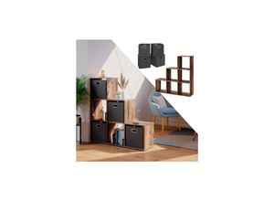 4066731034529 - Treppenregal Raumteiler Bücherregal 6 Fächer Old Style Stufenregal Faltbox Vicco 4066731034529 - Treppenregal Raumteiler Bücherregal 6 Fächer Old Style Stufenregal Faltbox Vicco