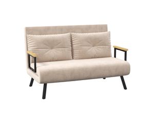 4255633565815 - Schlafsofa mit Sitzkissen grau 102L x 73B x 81H cm