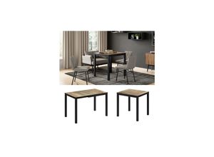 4066731389568 - Esstisch Granny Eiche rustikal Anthrazit 120 x 70 cm ausziehbar