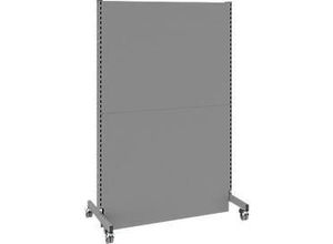 4024733019005 - Select Schallschutz Stellwand mobil Grundfeld mit 2 Füßen & Doppelrollen B 1250 x T 740 x H 2000 mm staubgrau RAL 7037