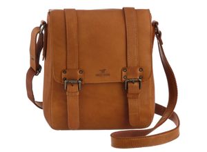 8721003105340 - Umhängetasche MUSTANG Gonesse Damen Gr B H T 23cm x 29cm x 9cm braun (cognac) Leder Taschen Handtasche Citybag Tragetasche