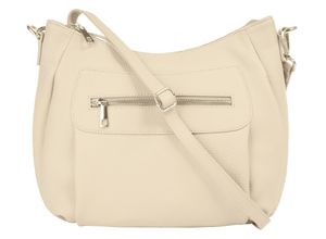 4260543050597 - Umhängetasche SAMANTHA LOOK Damen Gr B H T 30cm x 25cm x 7cm onesize beige Leder unifarben Taschen echt Leder Made in Italy