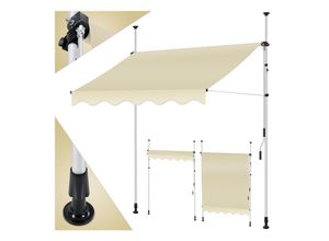 4260692712674 - KESSER® Klemmmarkise mit Handkurbel Balkon Balkonmarkise ohne Bohren UV-beständig höhenverstellbar wasserabweisend  Sonnenschutz Terrassenüberdachung  einfache Montage