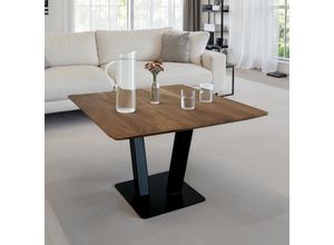 4251757730795 - Couchtisch Sofatisch 60 cm Holz Massiv Wohnzimmertisch Quadratisch