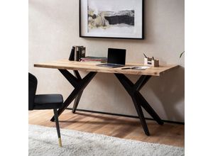 4251757728068 - Schreibtisch 120 cm Akazie Massivholz Bürotisch Computertisch Klein