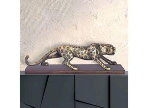 4251757727207 - Deko Panther Wohndeko 63 cm Aluminium Gold Dekoration Modern Tischdeko