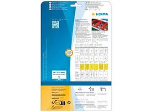 4008705045735 - Folienetiketten HERMA 4573 selbstklebend wiederablösbar wetterfest bedruckbar B 66 x H 338 mm weiß 480 Stück 20 Blatt 4008705045735 - Folienetiketten HERMA 4573 selbstklebend wiederablösbar wetterfest bedruckbar B 66 x H 338 mm weiß 480 Stück 20 Blatt