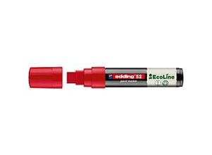 4057305072641 - Lackmarker 52 EcoLine Schreibfarbe Rot Keilspitze Strichstärke 4-15 mm mit Kappe wasserbasiert nachfüllbar 5 Stück