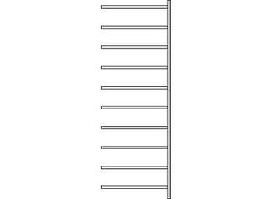 4052939593920 - Anbauregal R 3000 10 Böden B 1025 mm x T 400 mm Böden lackiert