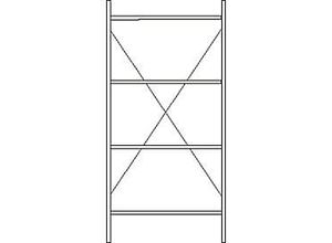 4052941103278 - Grundregal 4 Böden H 2278 x B 1055 x T 300 mm lackiert
