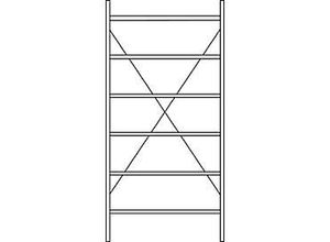 4052939595207 - Grundregal R 3000 6 Böden B 1055 mm x T 400 mm Böden lackiert