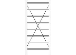 4052939595283 - Grundregal R 3000 8 Böden B 1055 mm x T 800 mm Böden lackiert