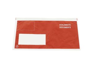 4251924705229 - Dokumententasche DIN lang VE 250 Stk Länge 230 mm Fenster links blickdicht