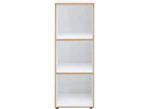 4250314565702 - Aktenregal INNOSTYLE Memphis Büroregal45x122x38cm (B H T) weiß (weiß artisan eiche) B45cm H122cm T38cm Holzwerkstoff Regale