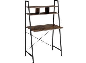 4061173242778 - tectake® Schreibtisch Industrial Style trapezförmiges Gestell 3 Staufächer 855 x 465 x 140 cm