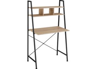 4061173242785 - tectake® Schreibtisch Industrial Style trapezförmiges Gestell 3 Staufächer 855 x 465 x 140 cm