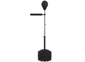 4255633547224 - SPORTNOW Punchingball mit Reflexstange und Luftpumpe schwarz 76L x 48B x 160-205Hcm
