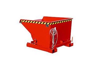 4052462073470 - EXPO® E-600 Späne-Kippbehälter Typ E mit Siebblech öl- & wasserdicht staplertauglich B 1070 x H 1260 x H 835 mm feuerrot RAL 3000