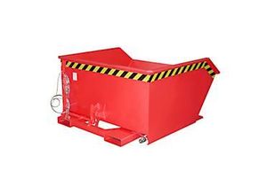 4052462073234 - Kippbehälter GU-E 750 mit Siebblech & Ablasshahn öl- wasserdicht staplertauglich B 1280 x T 1440 x H 680 mm feuerrot RAL 3000