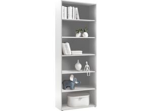 4038889061832 - Aktenregal BEGA OFFICE Pronto grau B80cm H216cm T35cm Holzwerkstoff Regale Büroregal Lichtgrau Bücherregal mit offenen Fächer